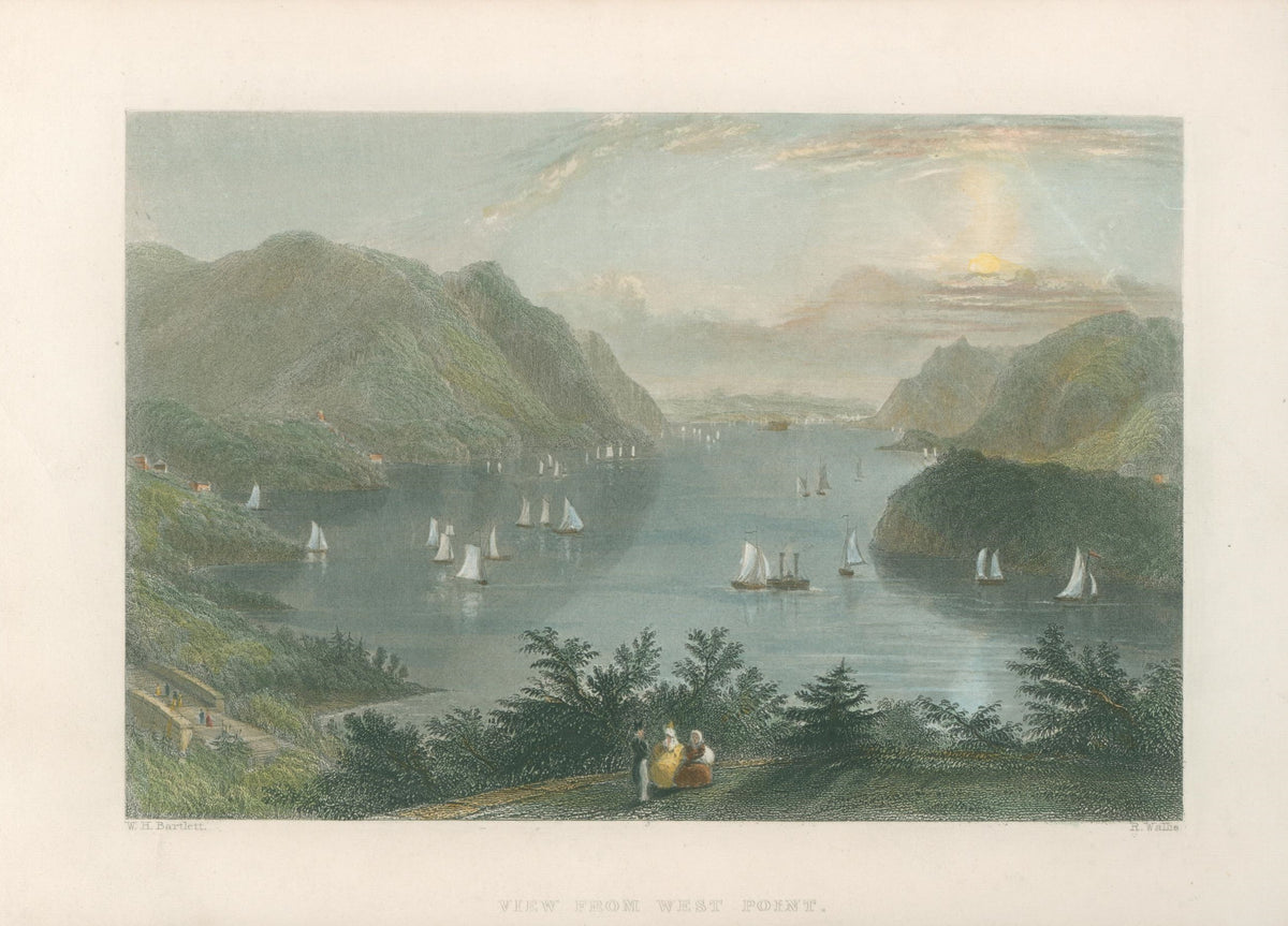 Bartlett, William Henry "View From West Point (Hudson River)” – Philadelphia Print Shop