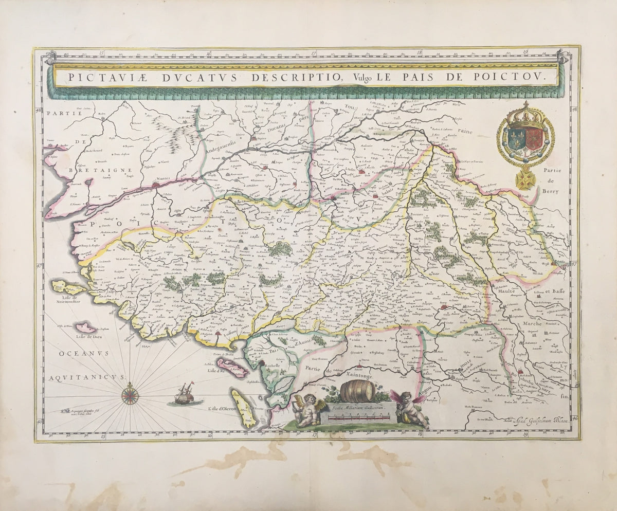 Blaeu, Willem Blaeu “Pictauiæ Ducatus Descriptio, Vulgo le Pais du Poi – Philadelphia Print Shop