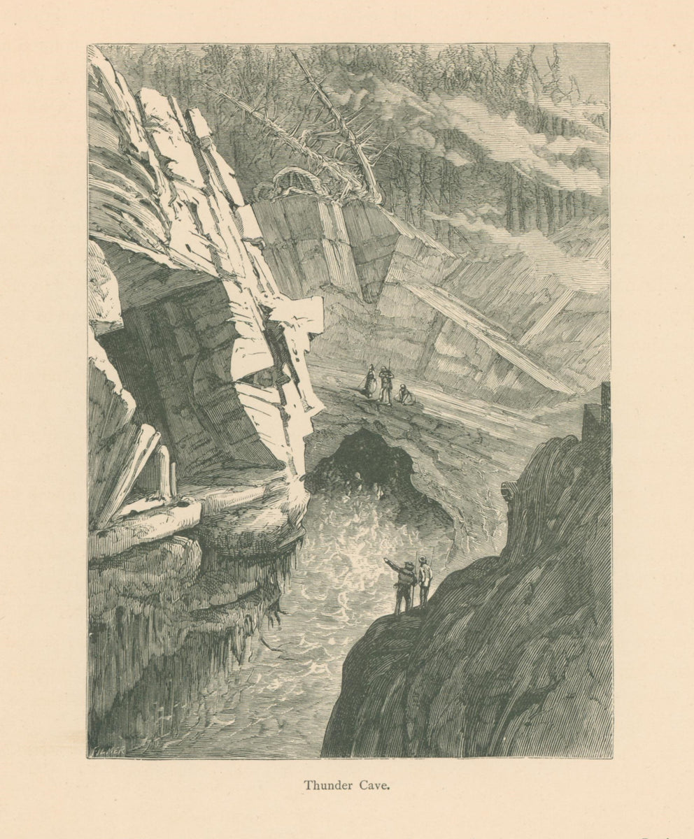 “Thunder Cave.” [Mt. Desert Island, ME] From "Picturesque America ...