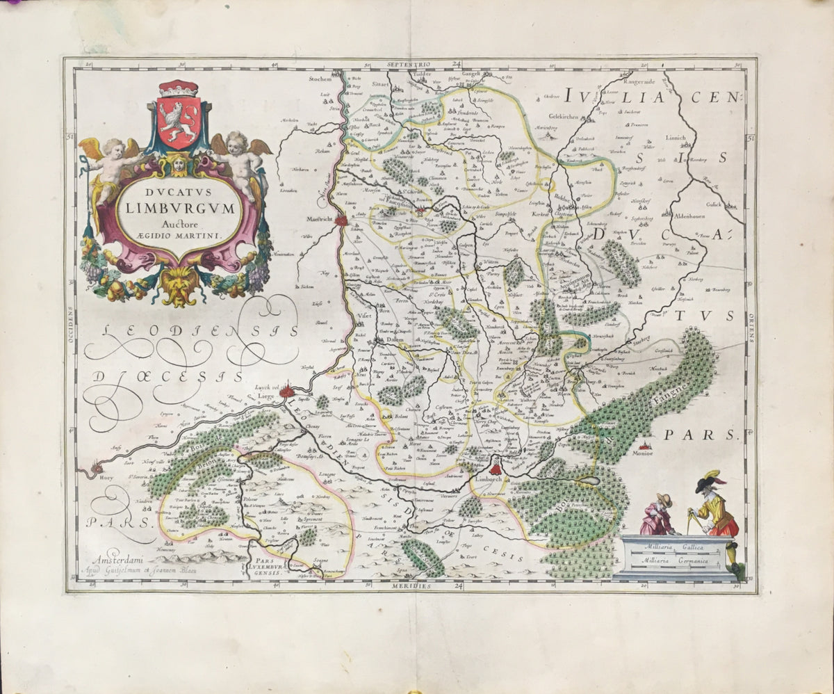 Blaeu, Willem “Ducatus Limburgum.” [Limburg, Netherlands] – Philadelphia Print Shop