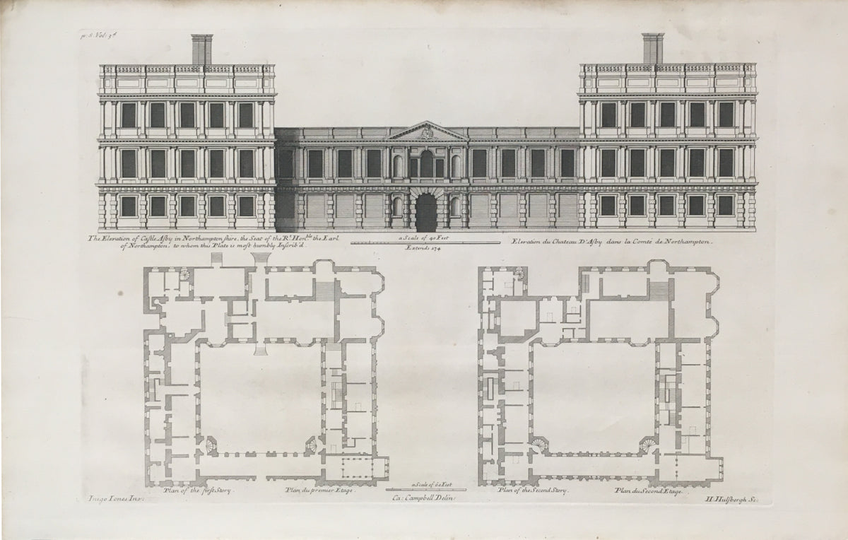 Jones, Inigo “The Elevation of Castle Asby in Northamptonshire, the Se ...