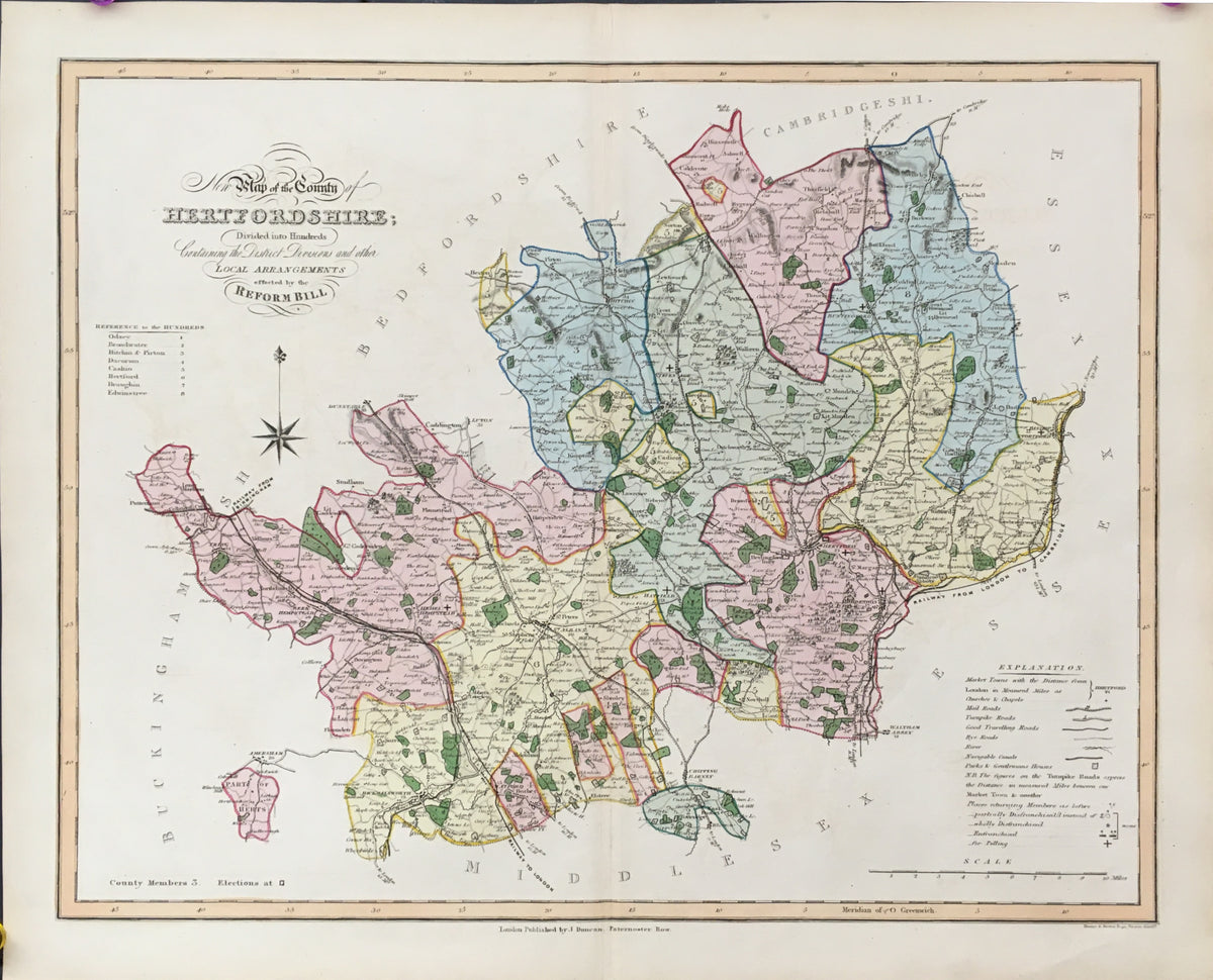 Ebden, William “New Map of the County of Hertfordshire.” – Philadelphia ...