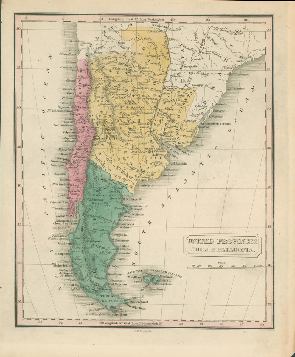 Malte-Brun, Conrad “United Provinces, Chili & Patagonia" – Philadelphia ...