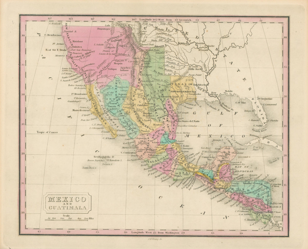 Malte-Brun, Conrad “Mexico and Guatimala” [American Southwest & West ...