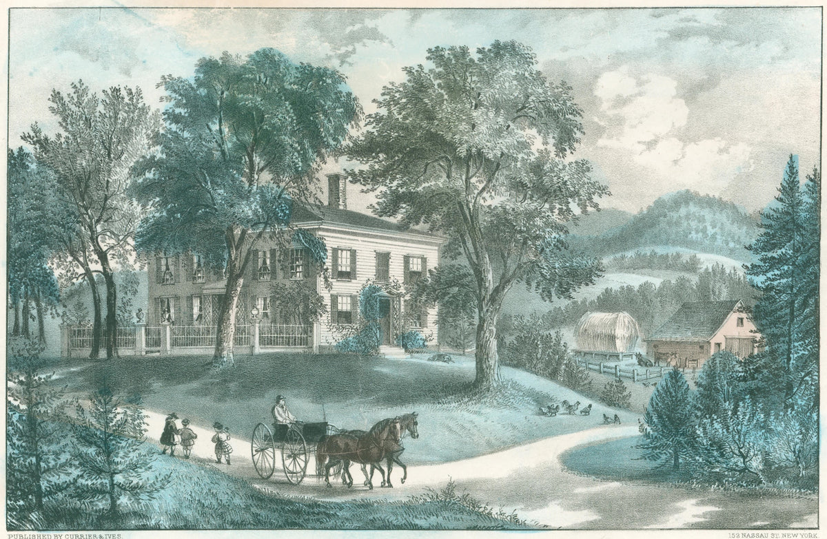 Currier & Ives “A New England Home" – Philadelphia Print Shop