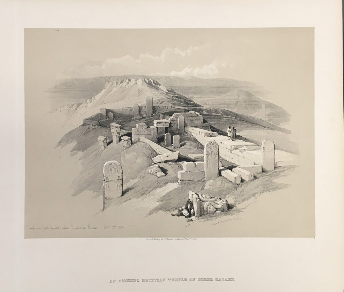 Roberts, David "Temple on Gebel Garabe called Surabit el Khadim Februa ...