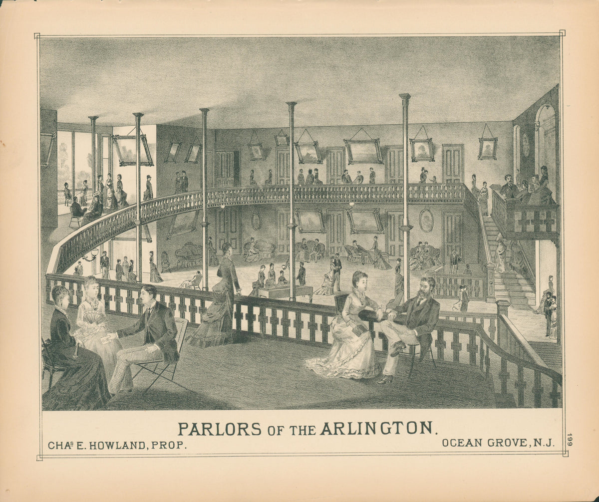 Rose, T.F. "Parlors of the Arlington, Ocean Grove” – Philadelphia Print ...