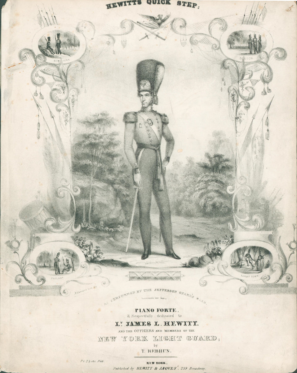 Currier, Nathaniel "Hewitt's Quick Step Arranged for the Piano Forte ...