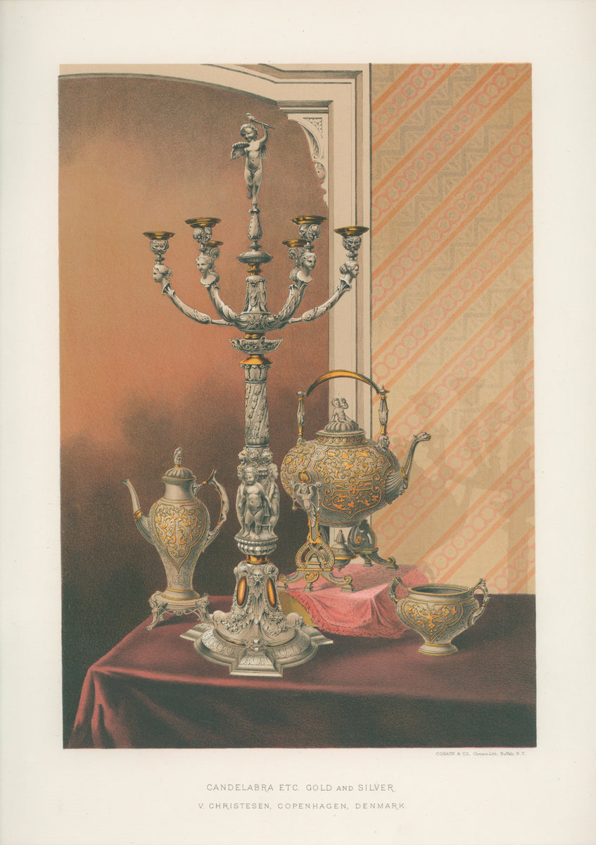 Unattributed “Candelabra, etc., Gold and Silver. V. Christesen, Copenh ...