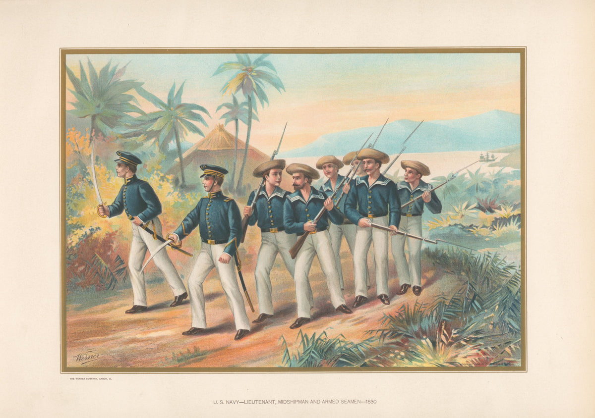 Unattributed “U.S. Navy - Lieutenant, Midshipman and Armed Seaman-1830 ...