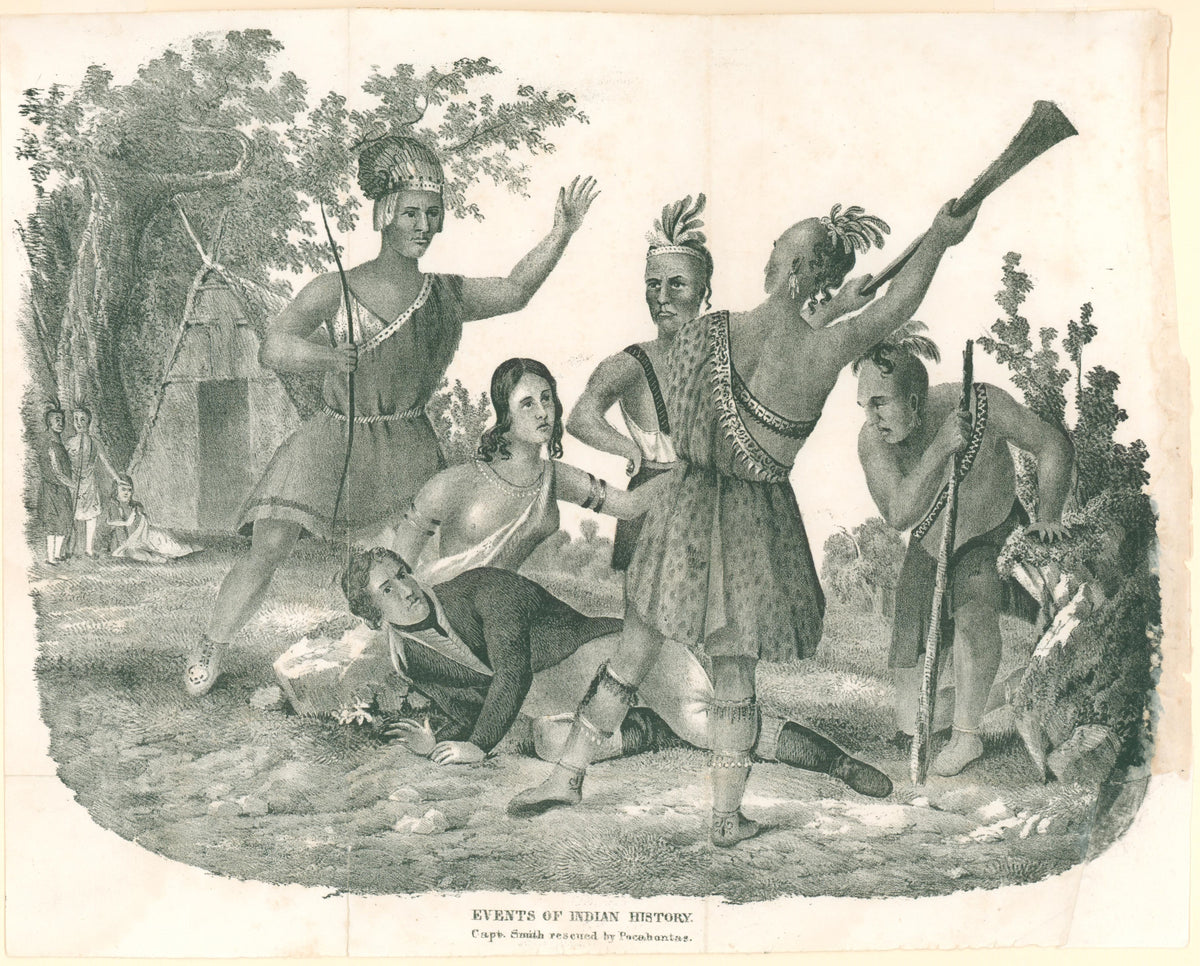 Unattributed. “Capt. Smith rescued by Pocahontas." From "John Wimer’s ...