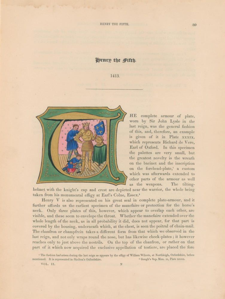 Meyrick, Samuel Rush. “Henry the Fifth.” [Text with illuminated letter ...