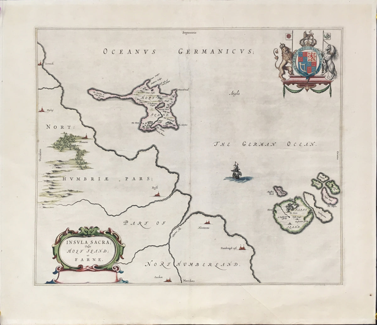 Blaeu, Joan “Insula Sacra; Vulgo Holy Iland [sic]; et Farne.” [Lindisf ...