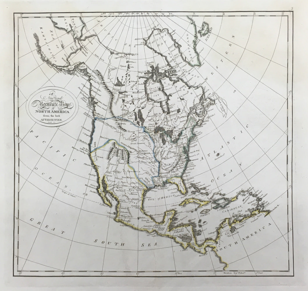 Carey, Mathew "A New and Accurate Map of North America from the Best A ...