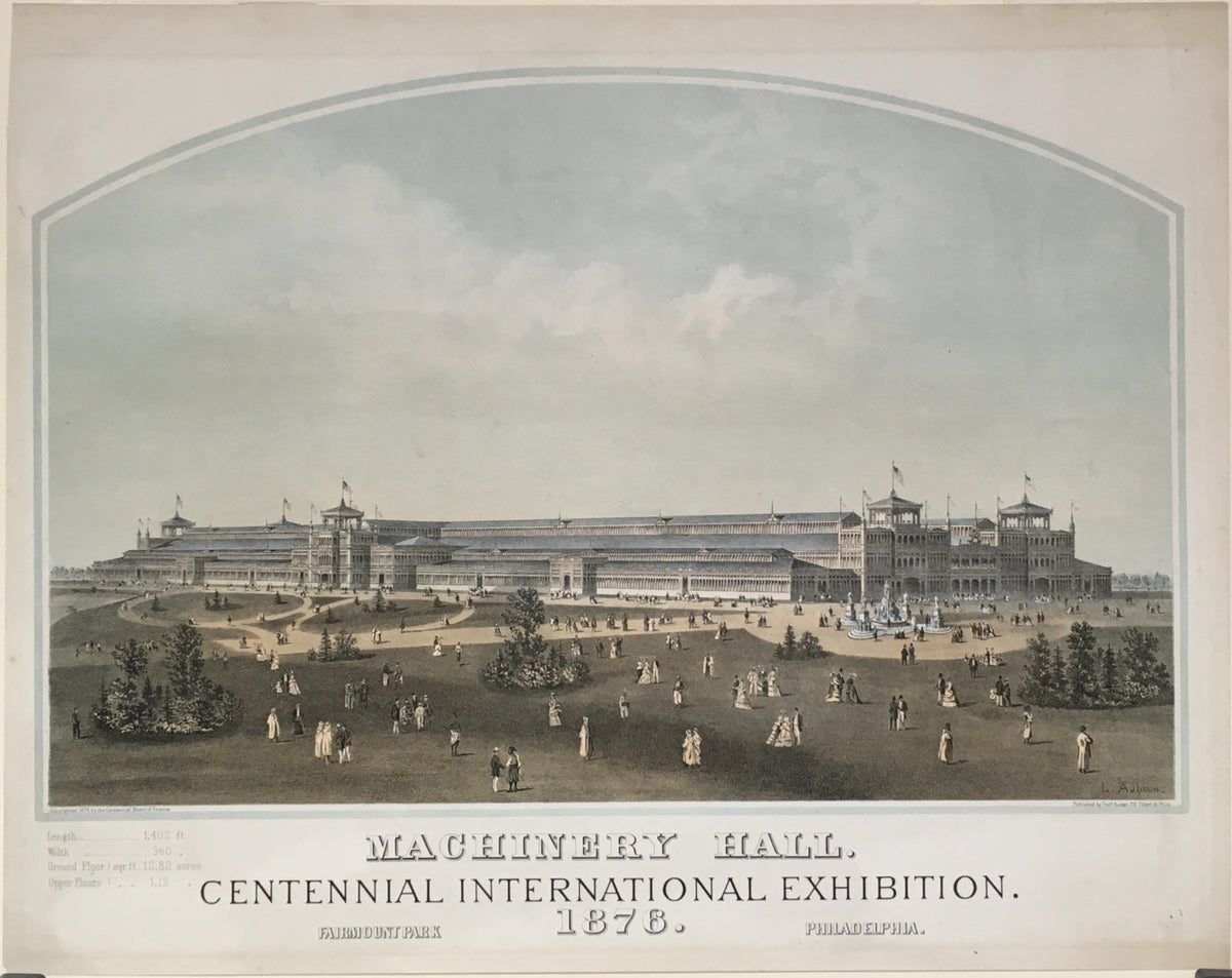 Aubrun, Louis "Machinery Hall. International Exhibition, 1876. Fairmou ...