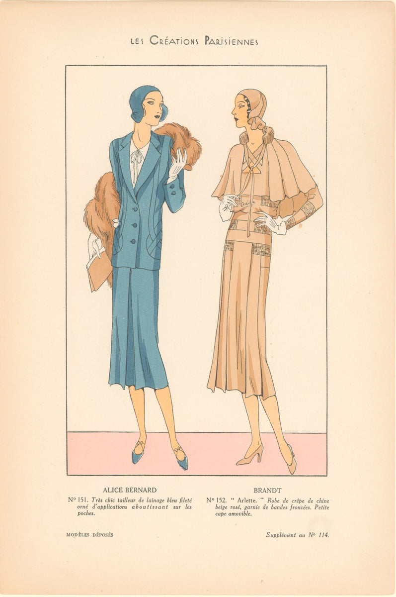 Bernard, Alice & Brandt “Très chic tailleur …” & “Arlette.” No. 151 ...