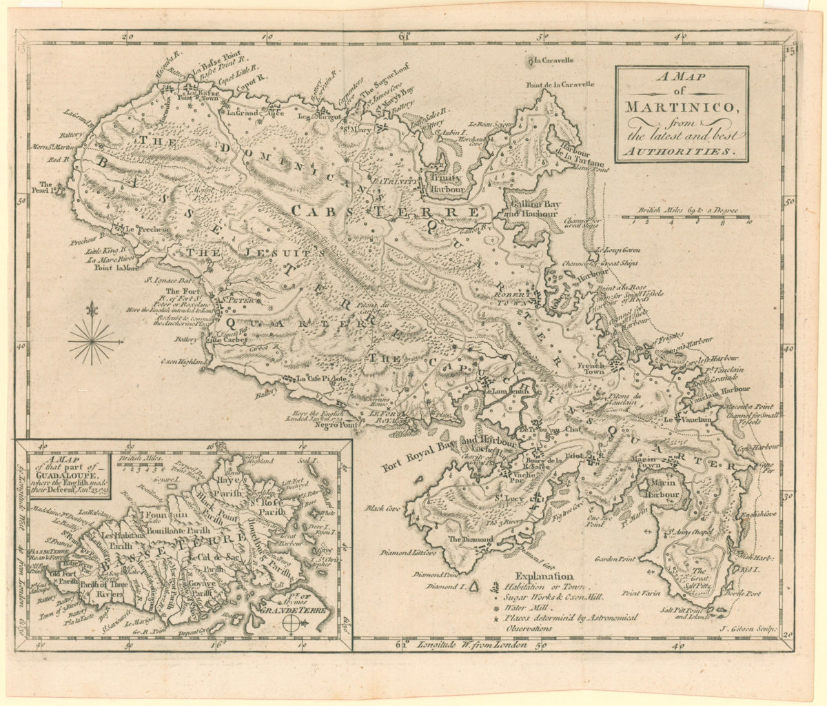 Unattributed. "A Map of Martinico…” & “A Map of that Part of Guadaloup ...