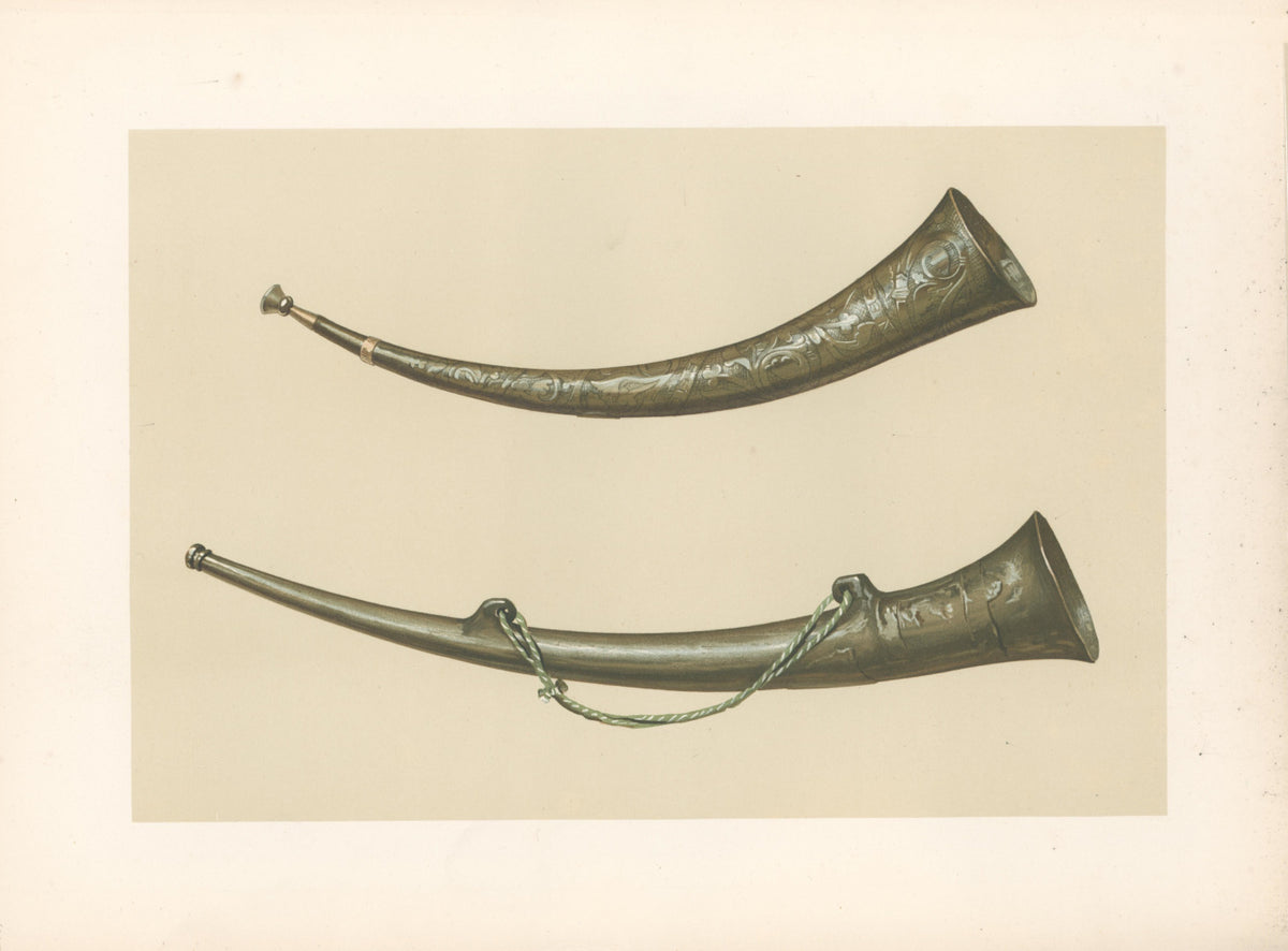 Gibb, William "Burgmote Horns." Pl. 1 From "A. J. Hipkins’ Musical Ins ...