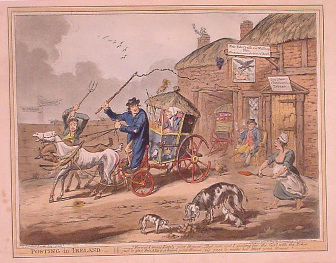 Gillray, James "Posting in Ireland." – Philadelphia Print Shop