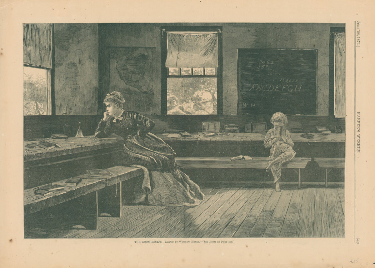 Homer, Winslow “The Noon Recess” – Philadelphia Print Shop