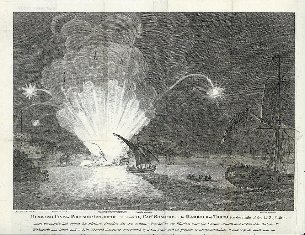 Port Folio "Blowing up of the Fire Ship Intrepid commanded by Capt. So ...