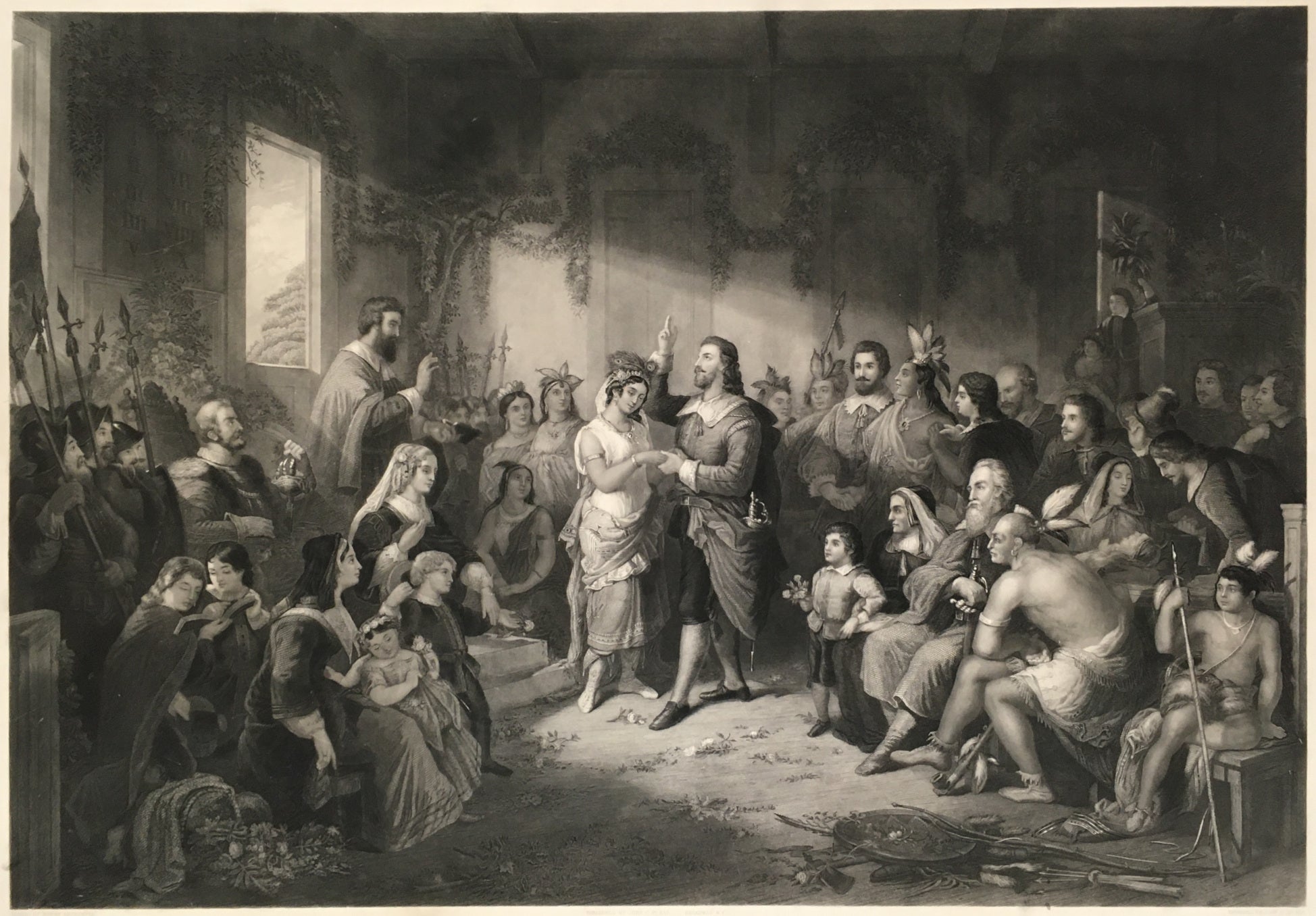 The Real Pocahontas And John Rolfe Wedding