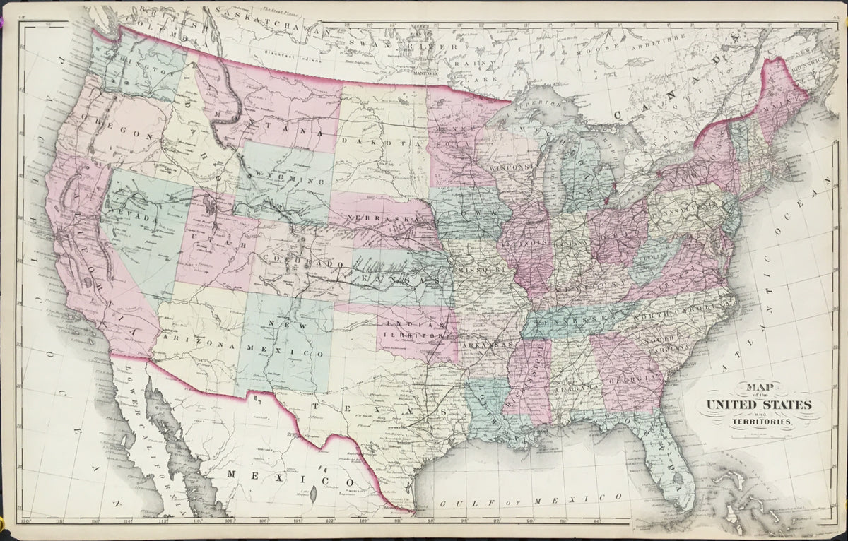 Mitchell Jr., S.A. "Map of the United States and Territories ...