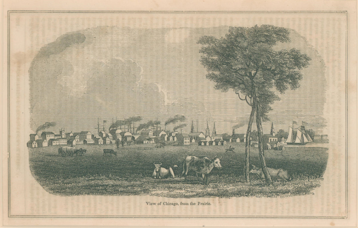 Unattributed “View of Chicago from the Prairie” From "Robert Sears’ Th ...