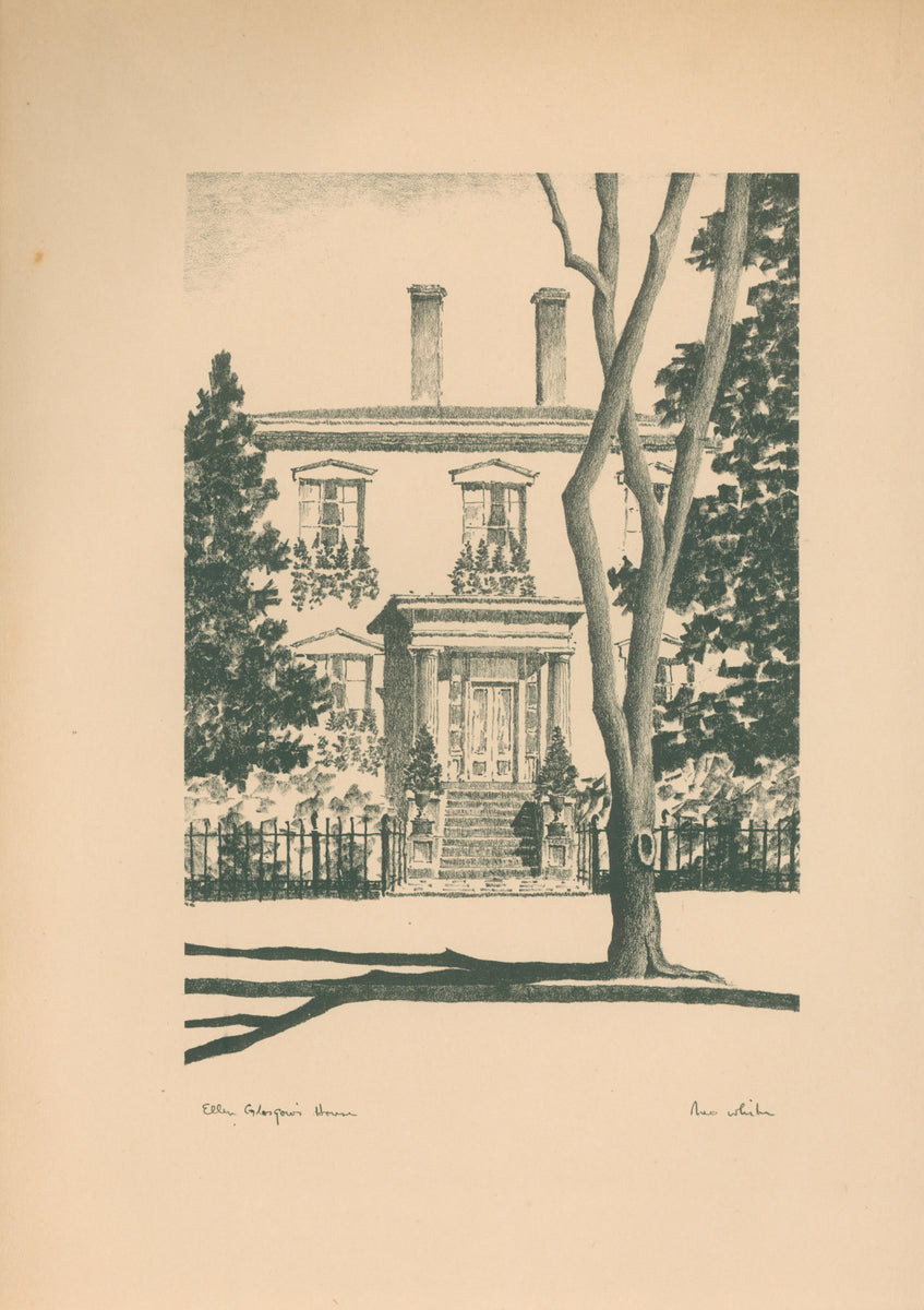 White, Theo Ballou “Ellen Glasgow’s House” – Philadelphia Print Shop